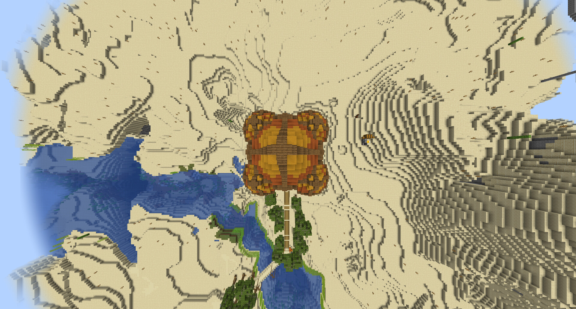 Sand Castle Base | Built in Survival! Minecraft Map