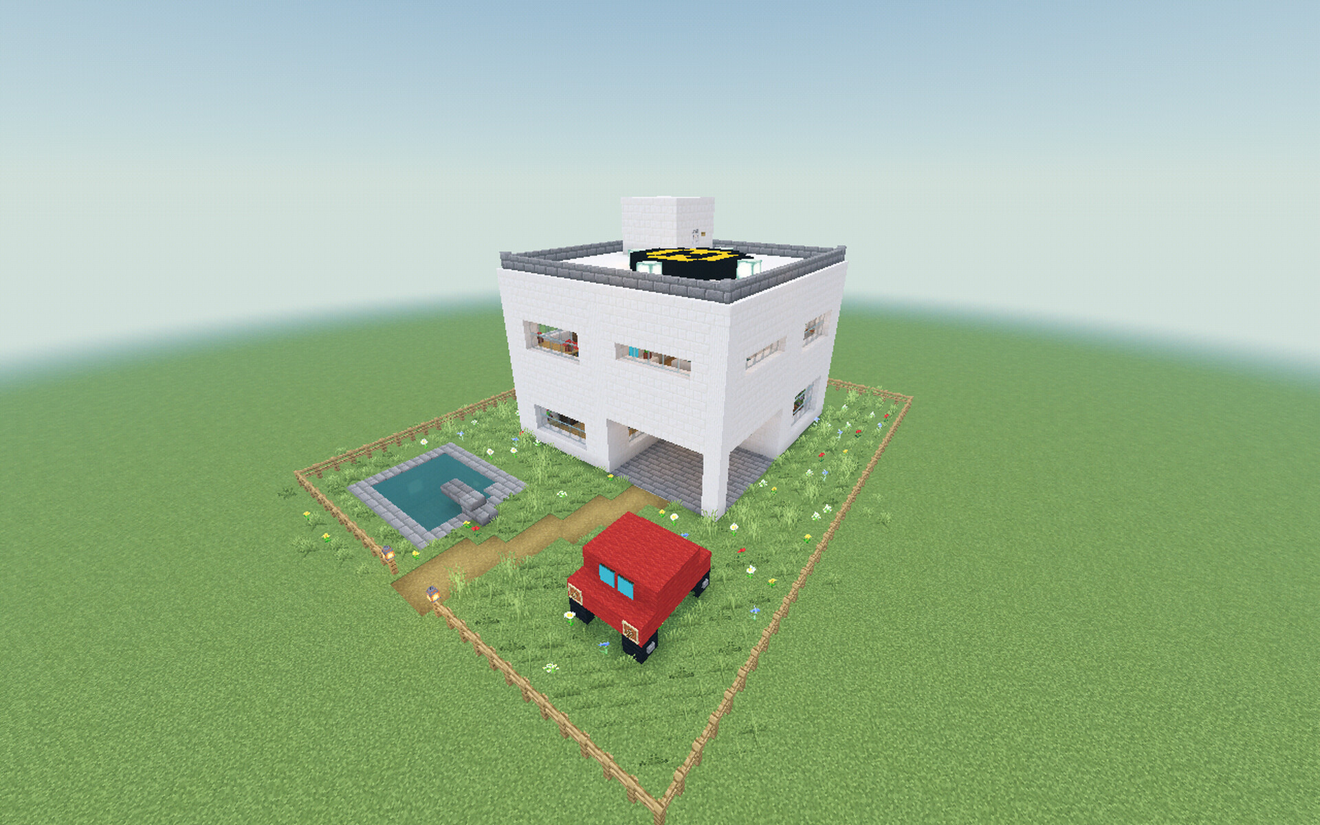 Modern house by darkmazeblox.[bedrock edition] Minecraft Map