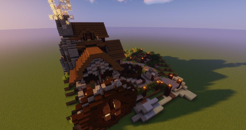 Minecraft Simple waterwheel house Minecraft Map