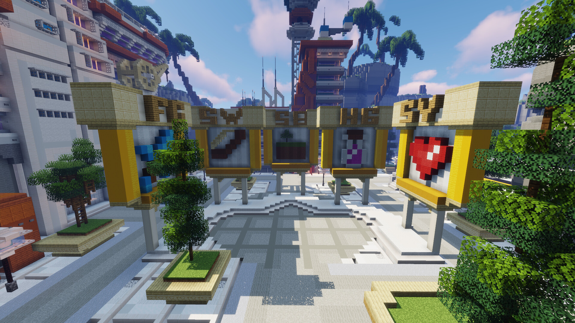 Modern sci-fi base Minecraft Map