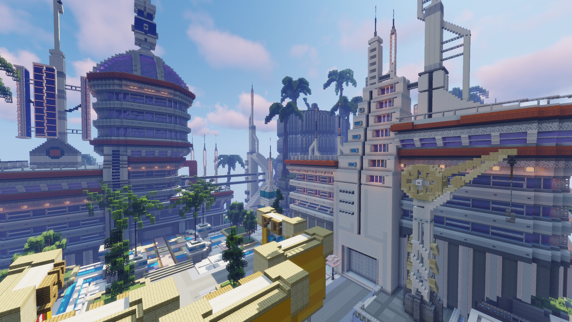 Modern sci-fi base Minecraft Map