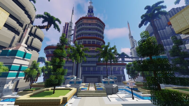 Modern sci-fi base Minecraft Map
