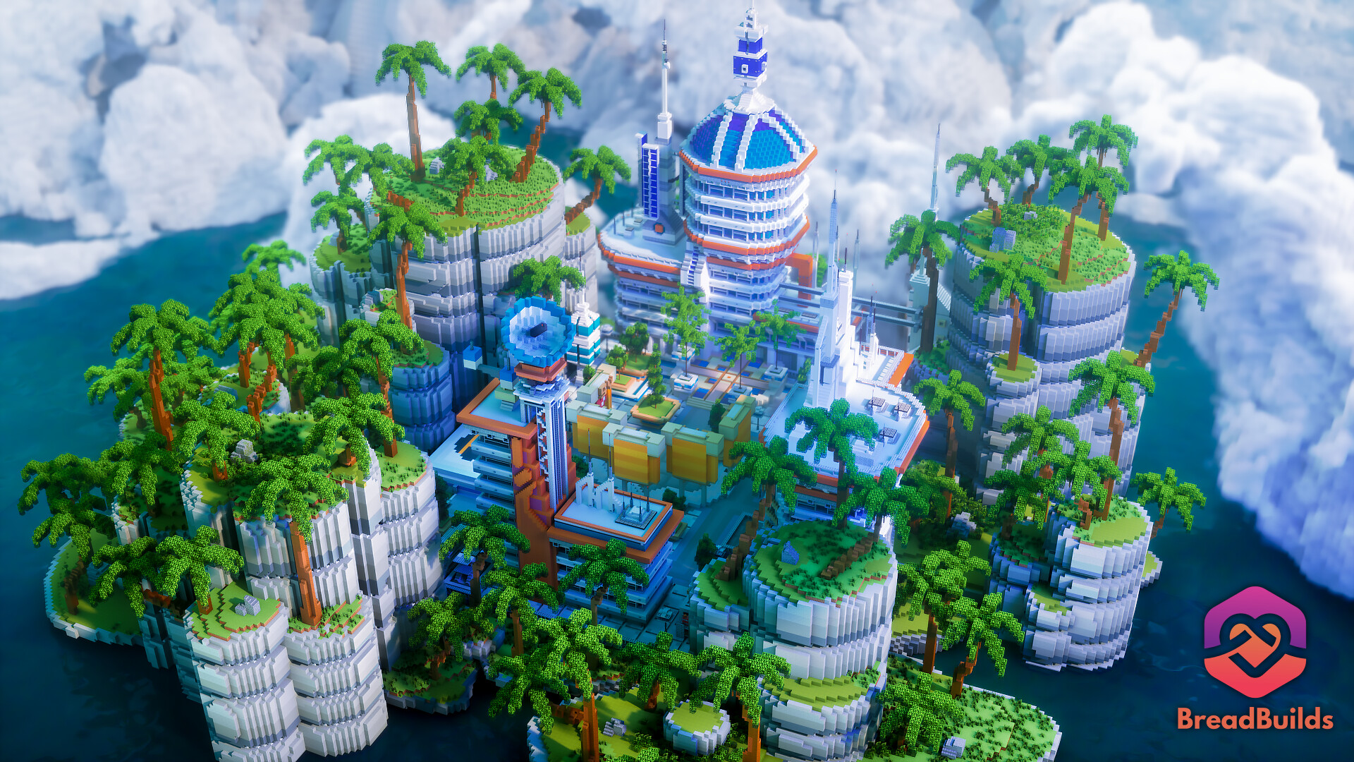 Modern sci-fi base Minecraft Map