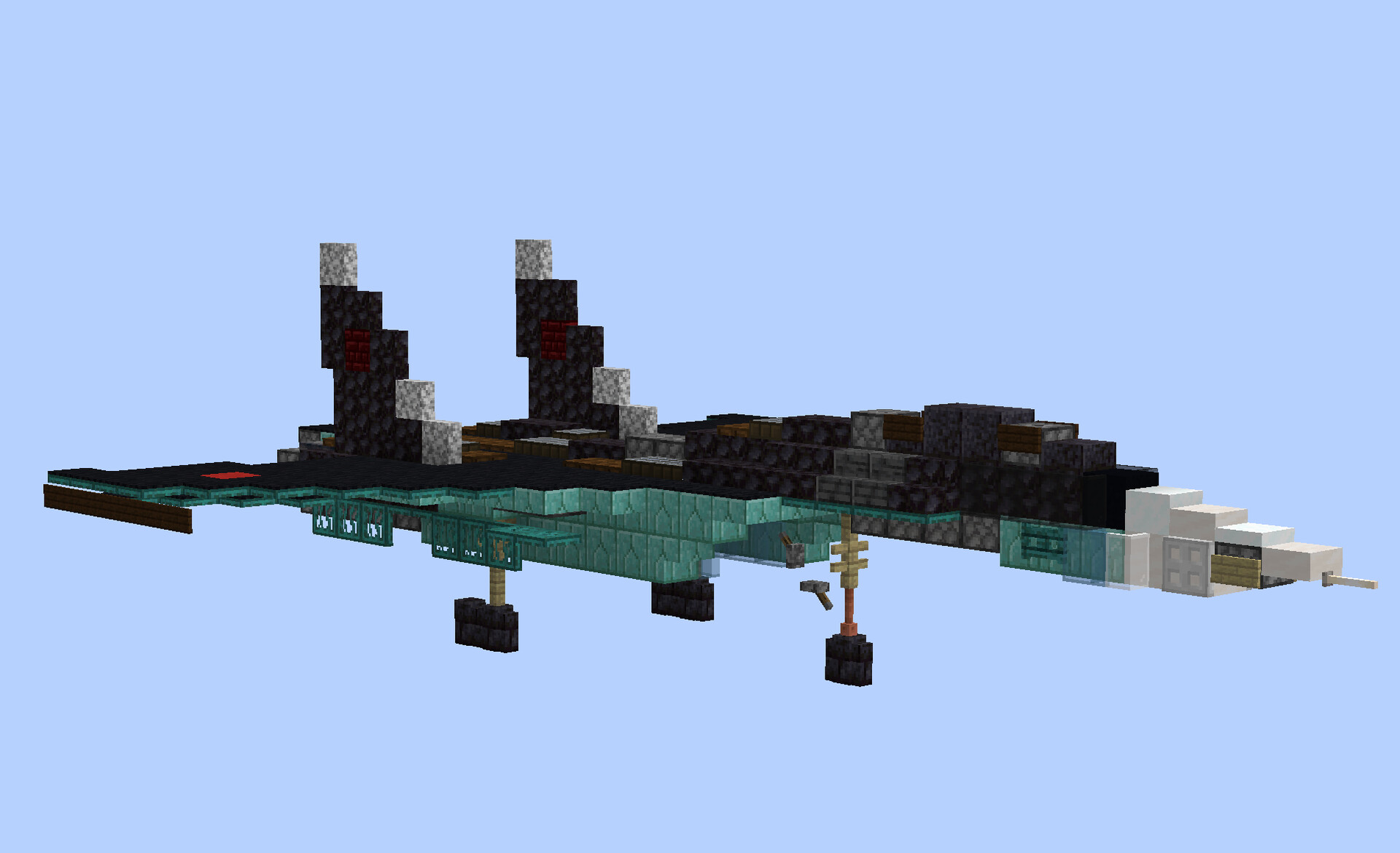 Sukhoi Su-27 Flanker, 1.5:1 Scale. Minecraft Map