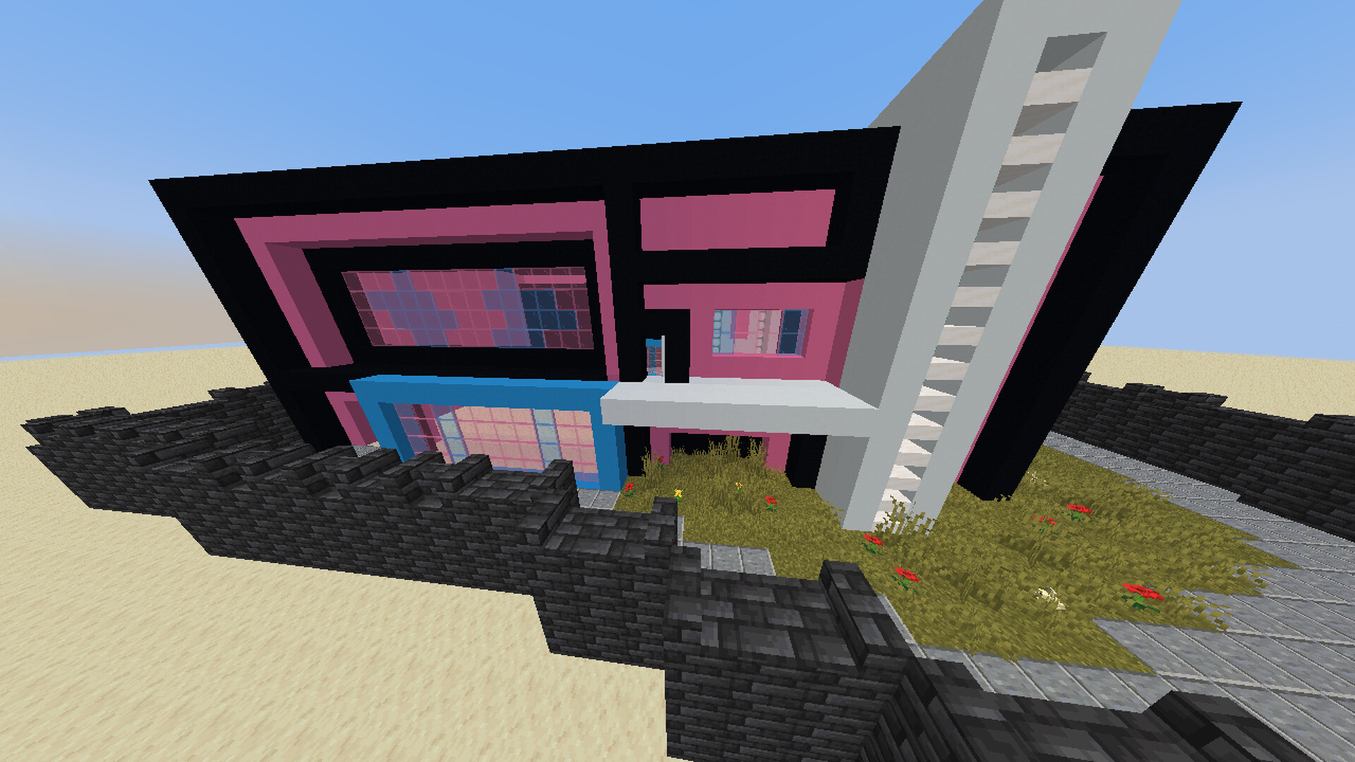 Neon Modern House Minecraft Map