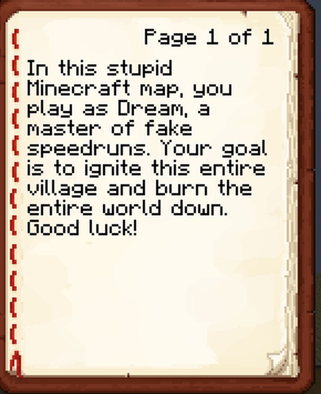 Dream Commits Arson V1.1 Minecraft Map