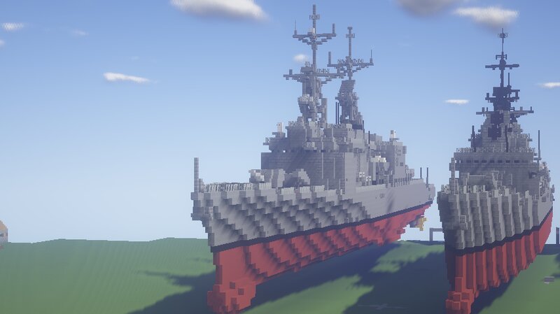USS Kidd and Belknap Minecraft Map