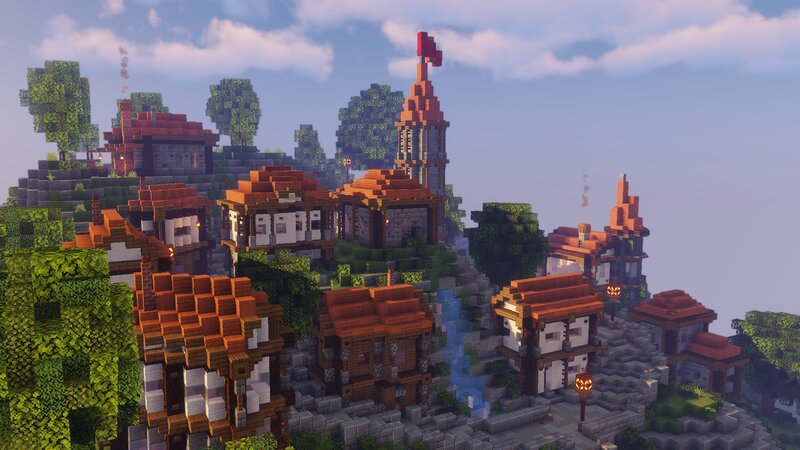 Mountain town Minecraft Map
