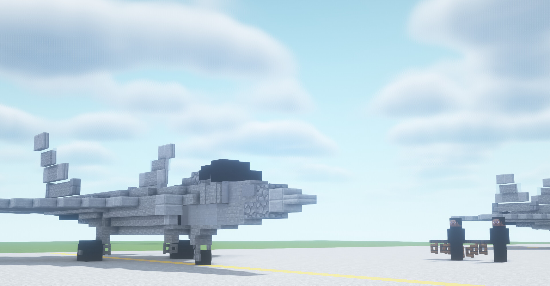 Lockheed Martin F-22 Raptor (1.5:1 scale) Minecraft Map