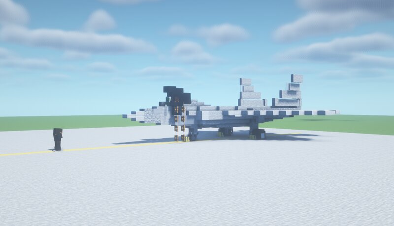 Lockheed Martin F-22 Raptor (1.5:1 scale) Minecraft Map