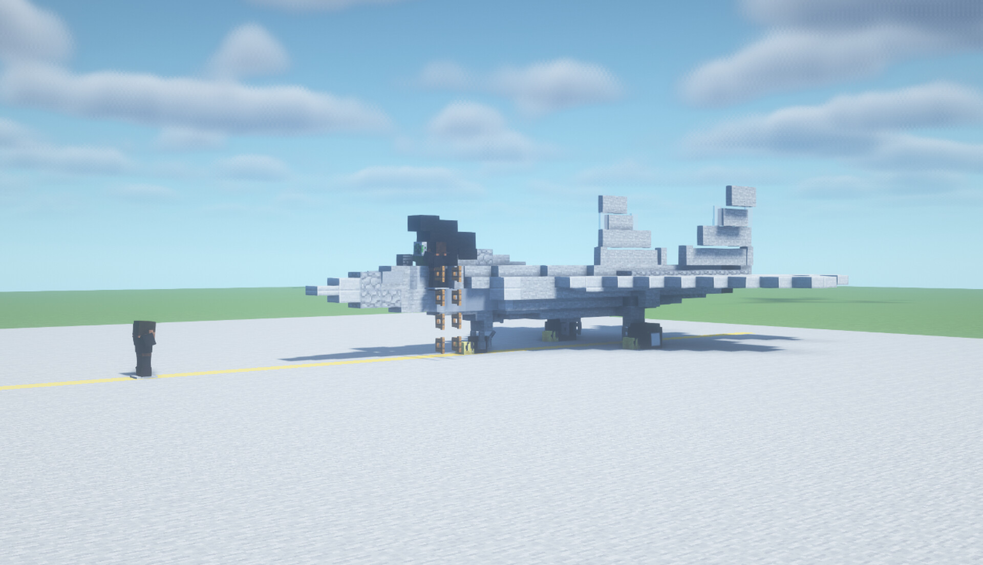 Lockheed Martin F-22 Raptor (1.5:1 scale) Minecraft Map