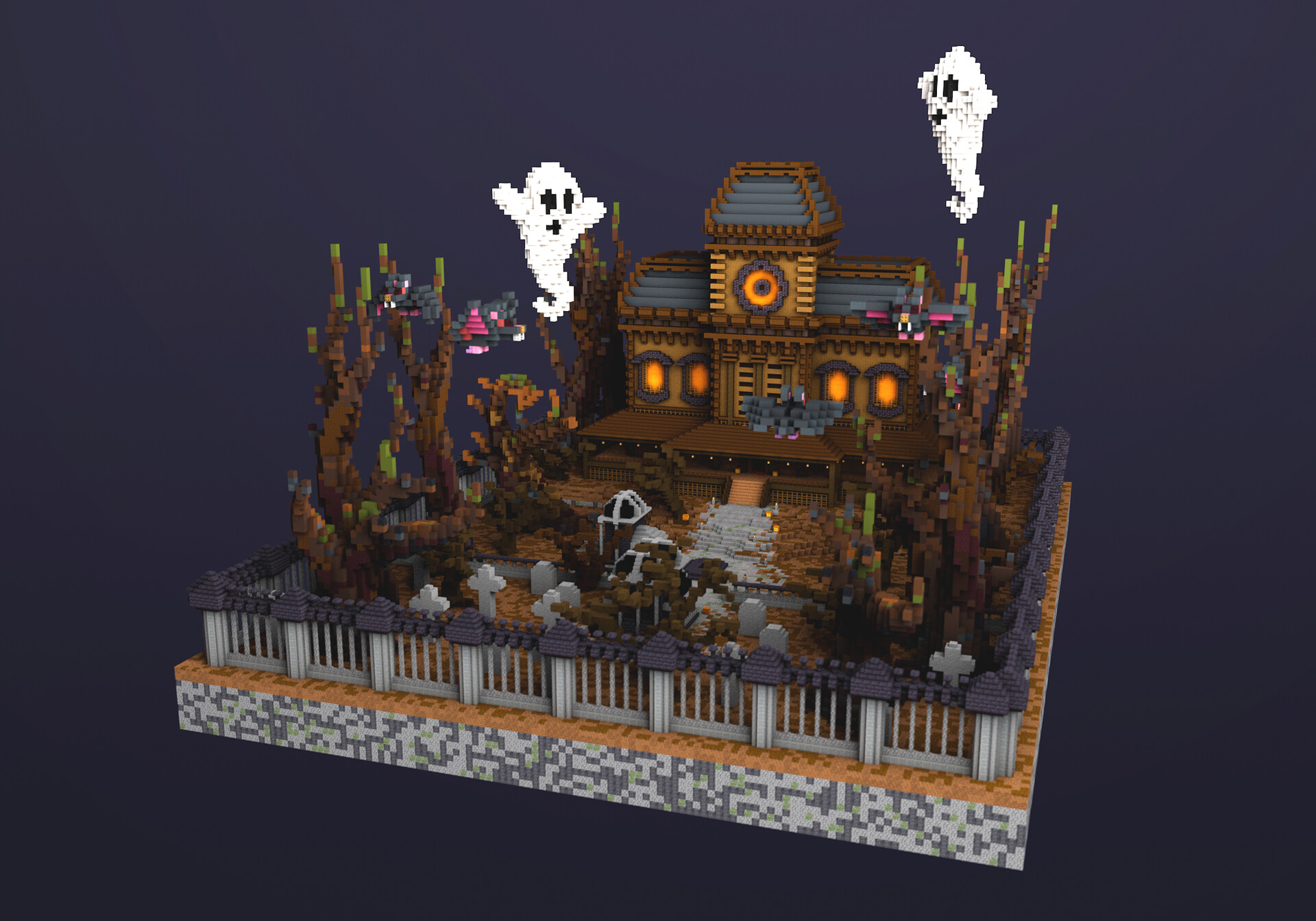 COMMISSION | Halloween Haunted Mansion Minecraft Map