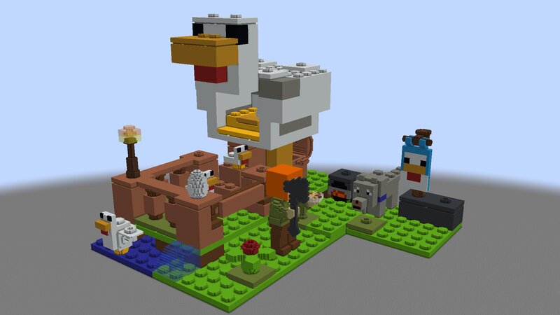 LEGO Set 21140: The Chicken Coop Minecraft Map