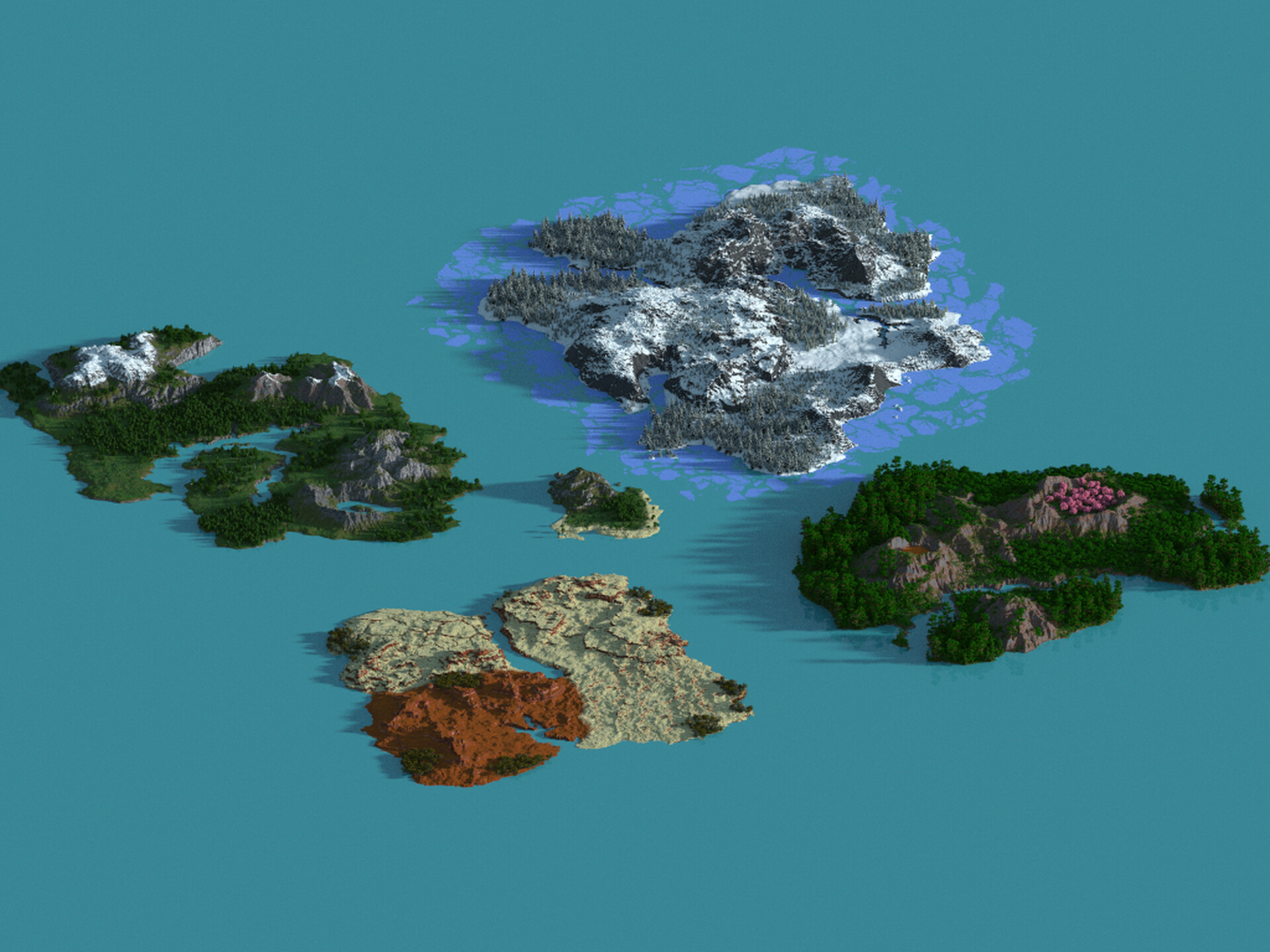 Nations world download - custom worldpainter map Minecraft Map
