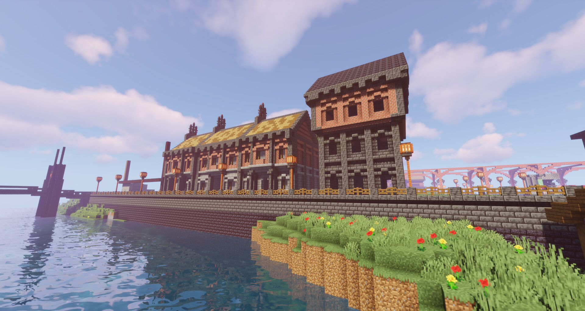 Georgian-Steampunk Terraced Housing Minecraft Map