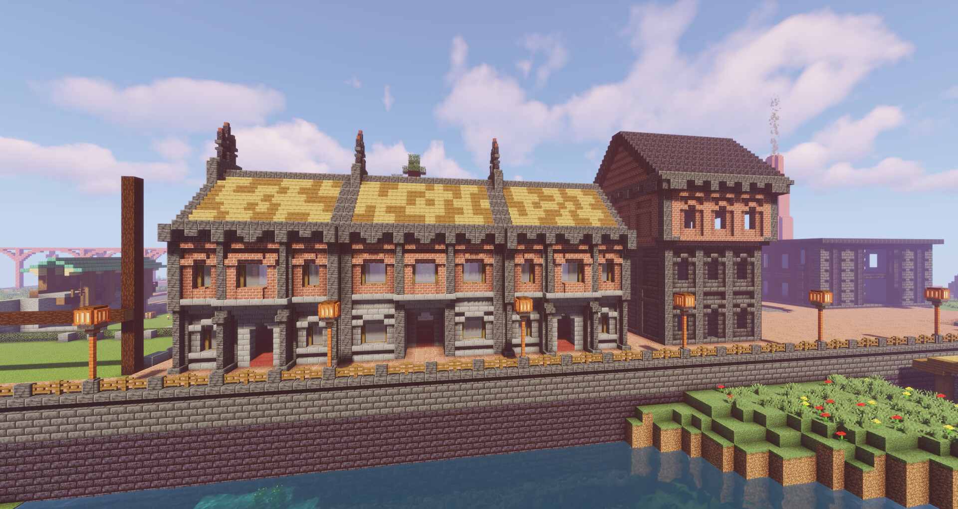 Georgian-Steampunk Terraced Housing Minecraft Map