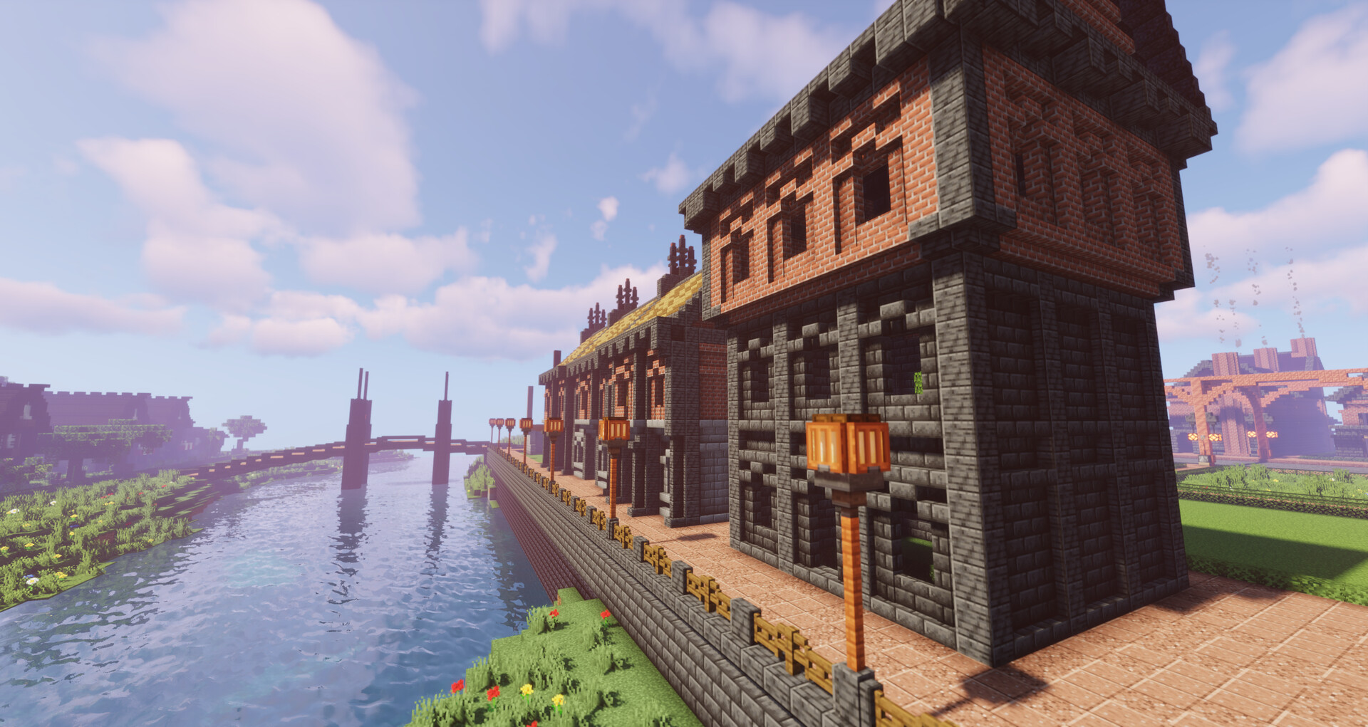 Georgian-Steampunk Terraced Housing Minecraft Map