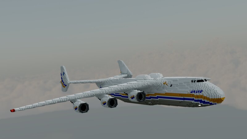 Antonov An-225 Mrija [FULL INTERIOR, 3.4:1 SCALE] Minecraft Map