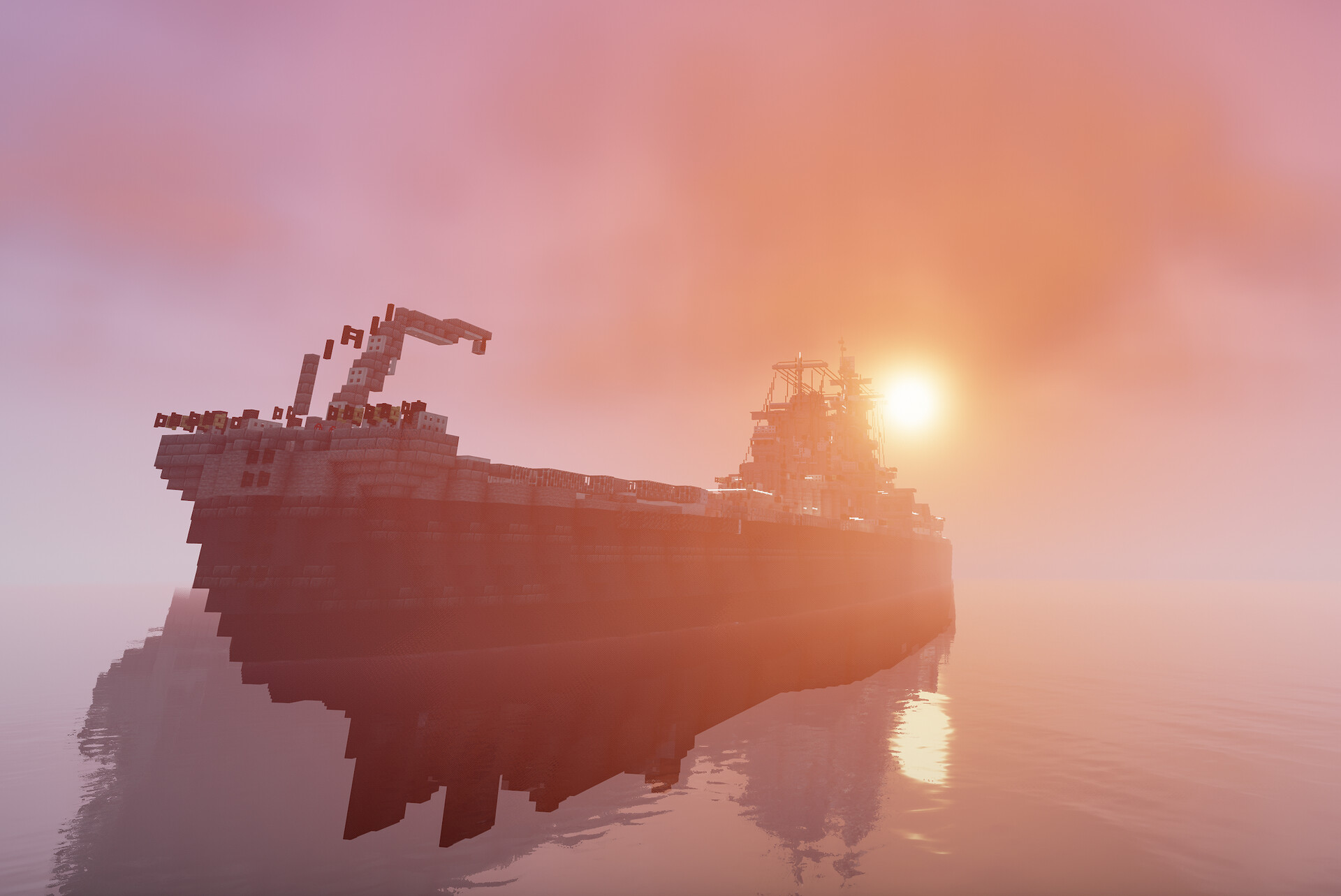 USS Iowa 1:1 - 1945 Minecraft Map