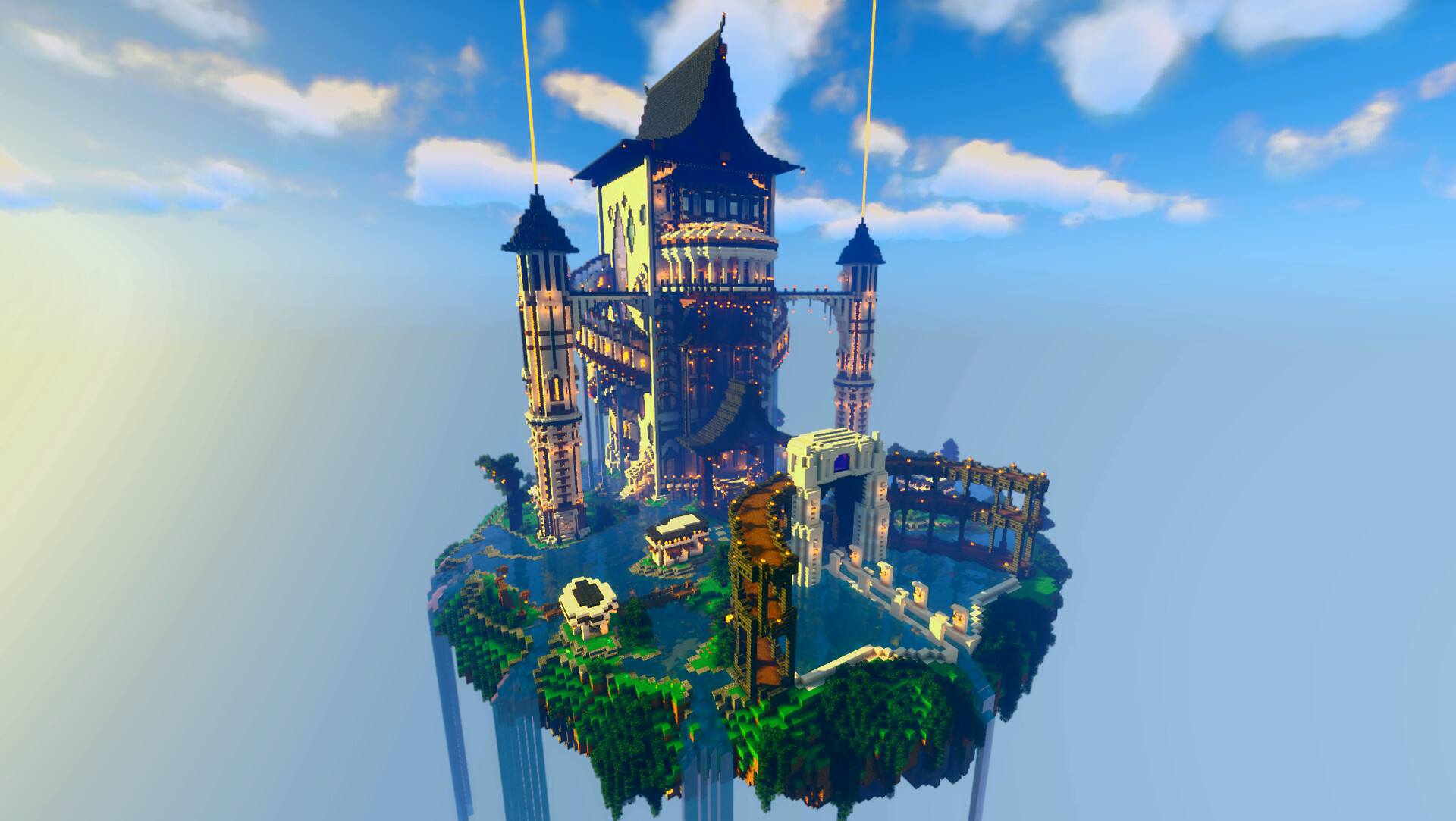 Beautiful Sky Island Mega Base Elven Fortress Magic Event Competitor ...