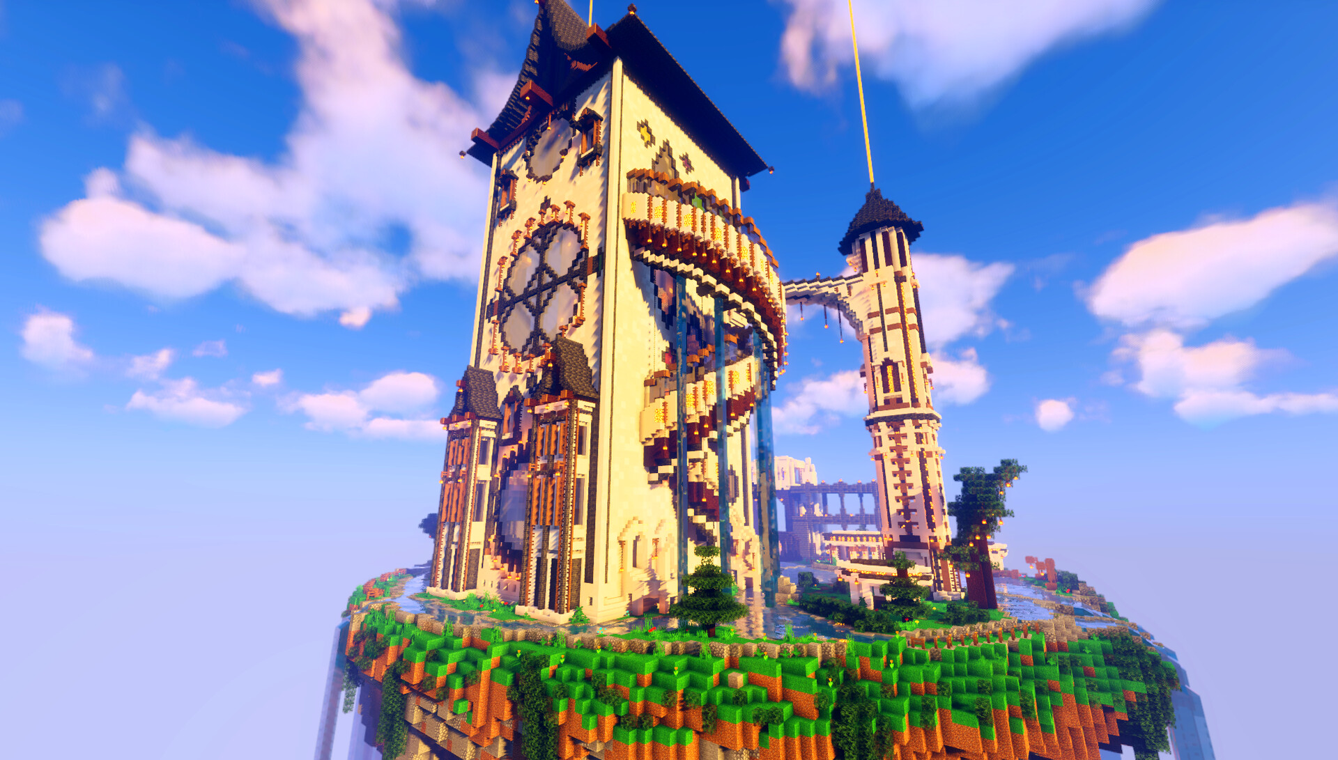 Beautiful Sky Island Mega Base Elven Fortress Magic Event Competitor ...