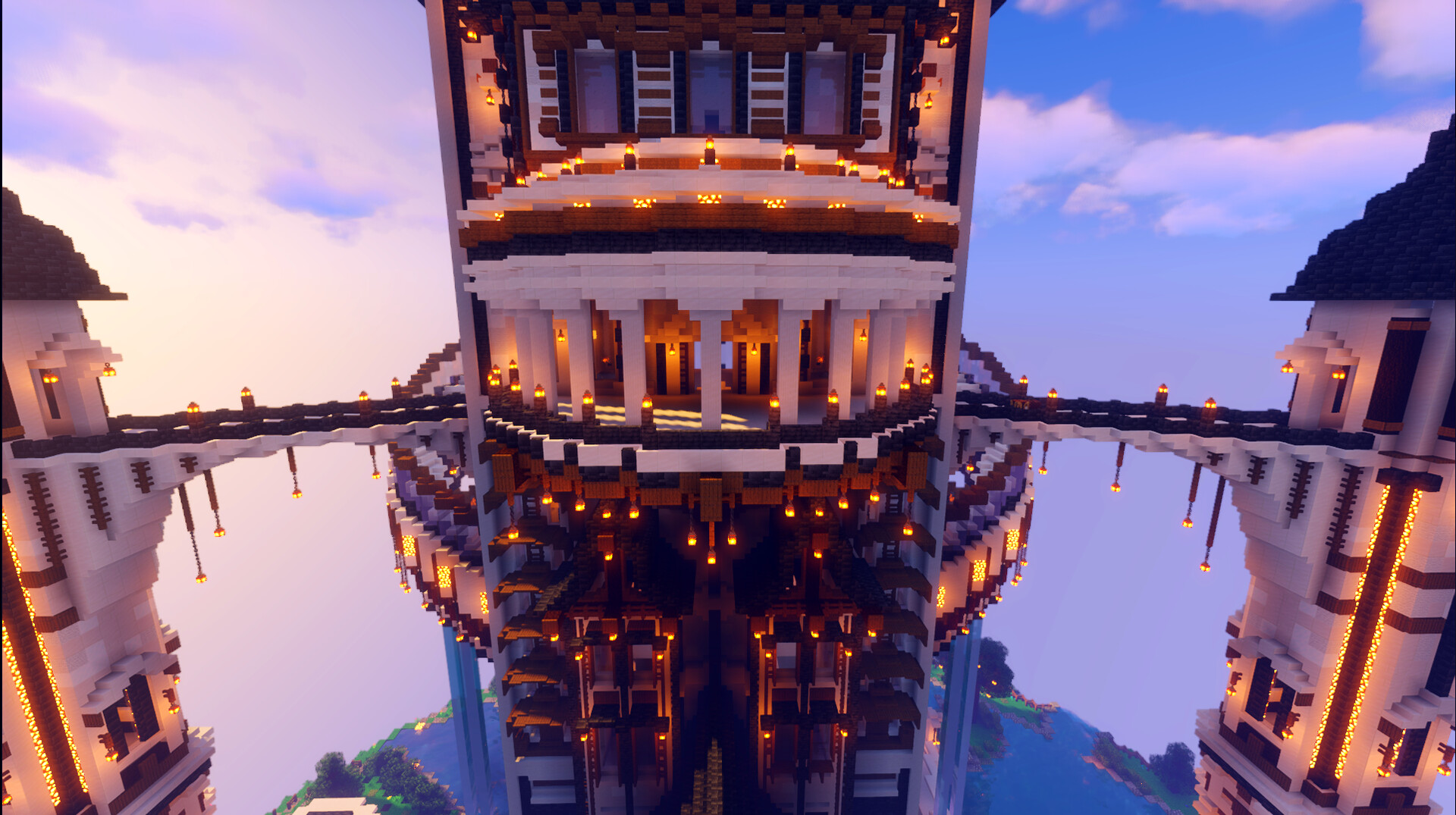 Beautiful Sky Island Mega Base Elven Fortress Magic Event Competitor ...