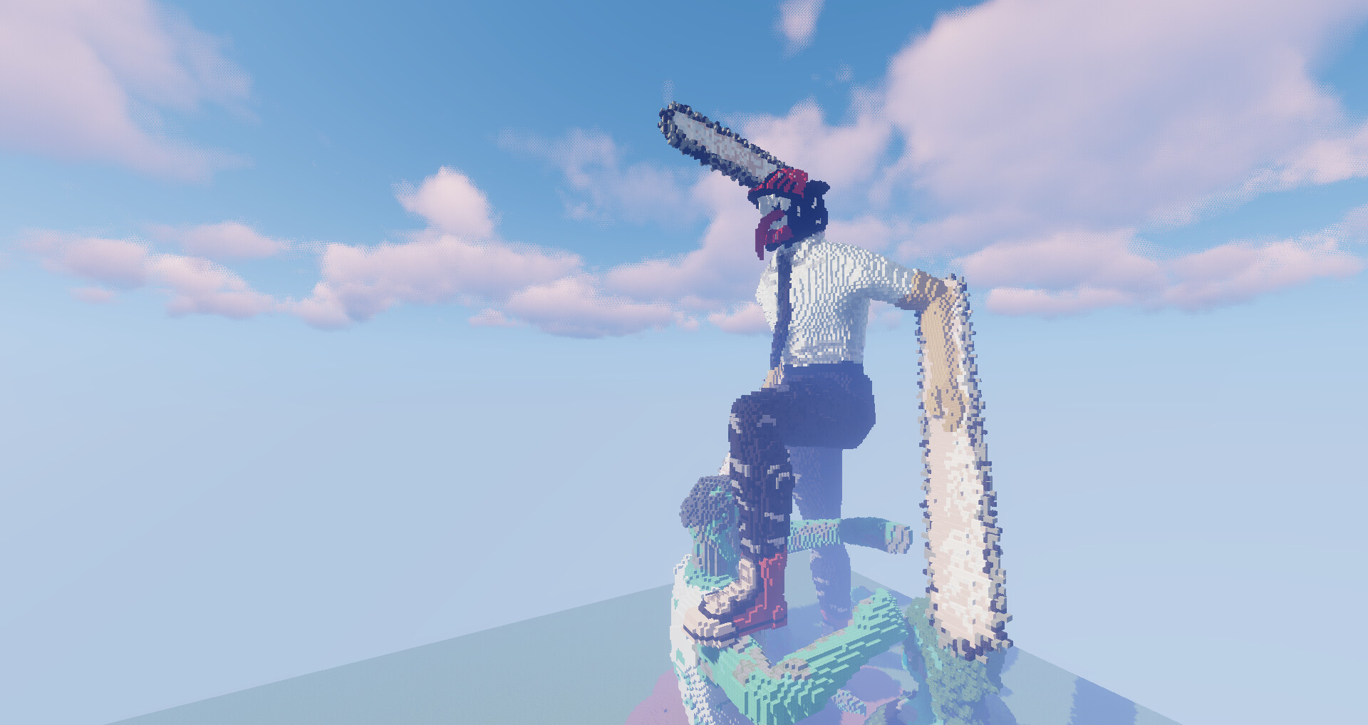 Chainsaw Man Statue Megabuild Minecraft Map