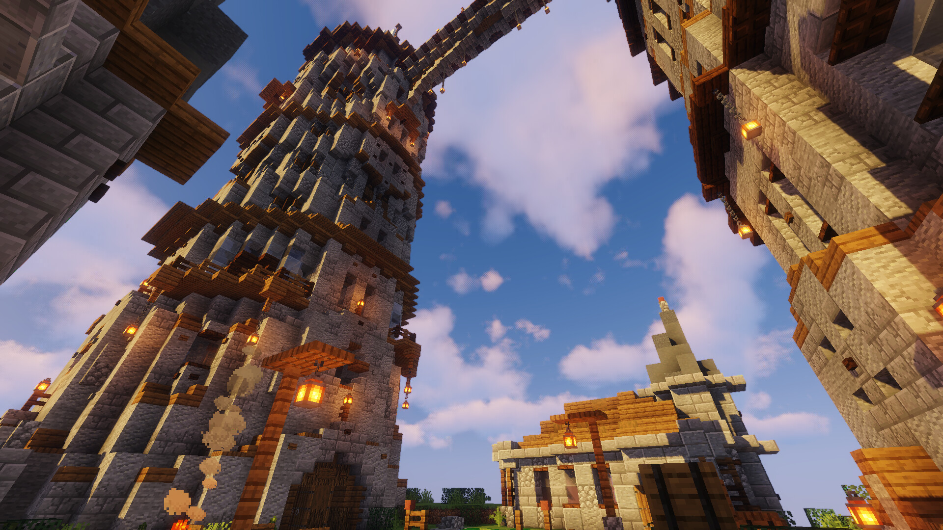 Huge medieval towers Minecraft Map