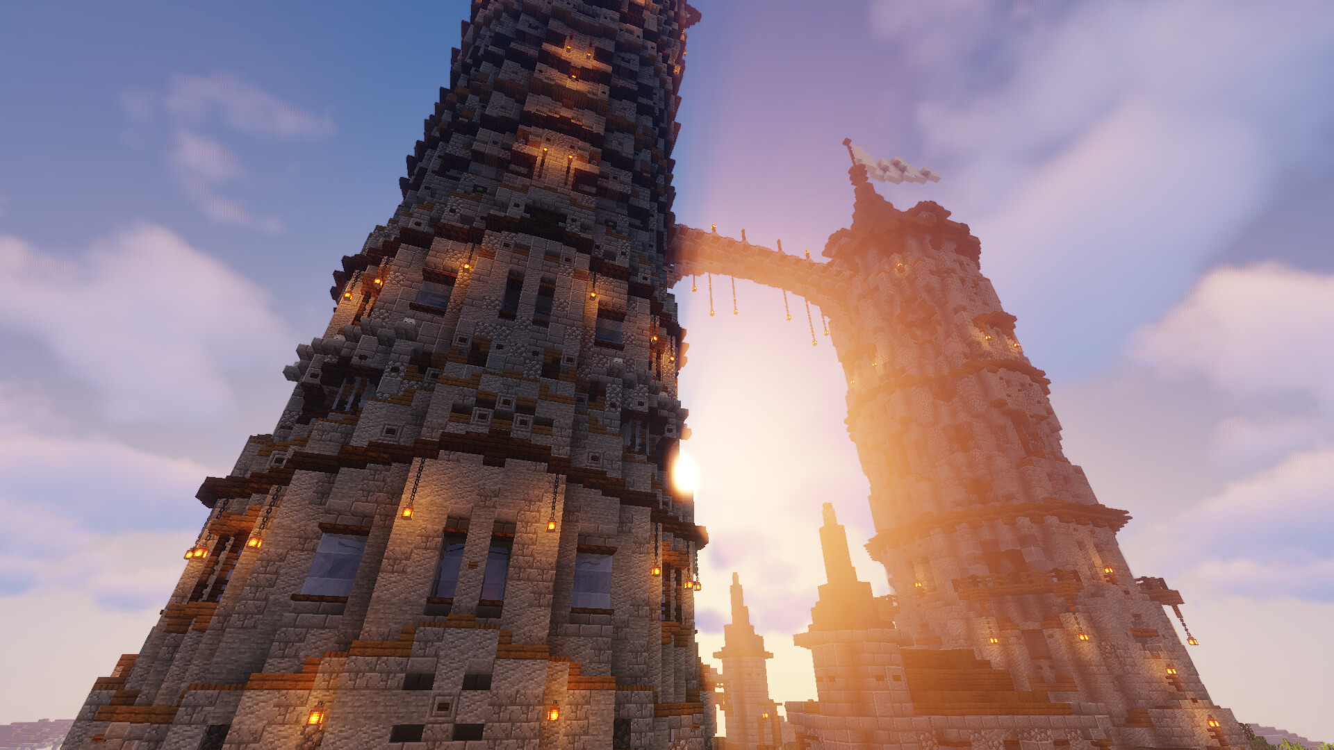 Huge medieval towers Minecraft Map