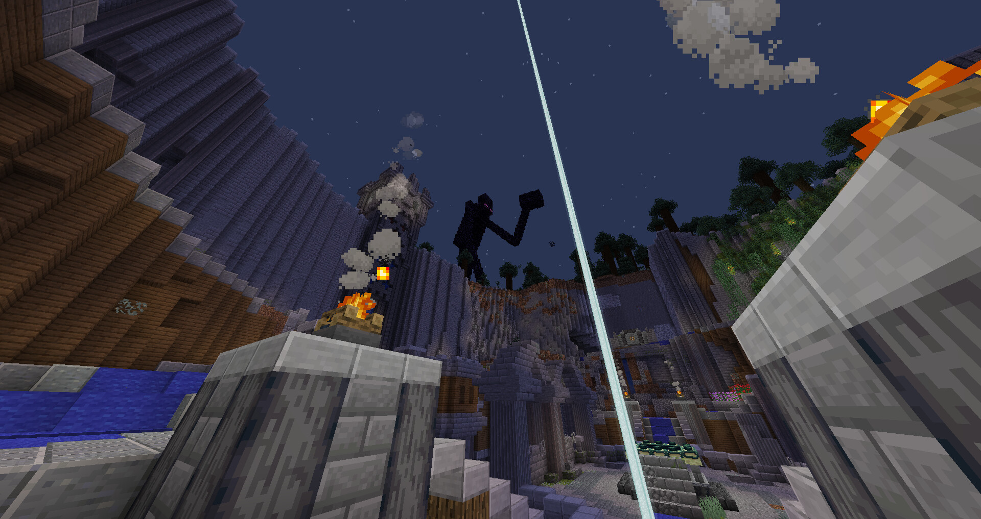 Giant Endersent, Creepy Enderman from Minecraft Dungeons Minecraft Map