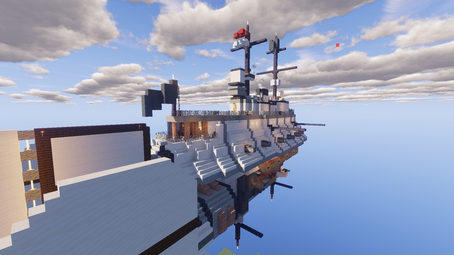 Hunthound class steam war sloop airship(15 guns) Minecraft Map