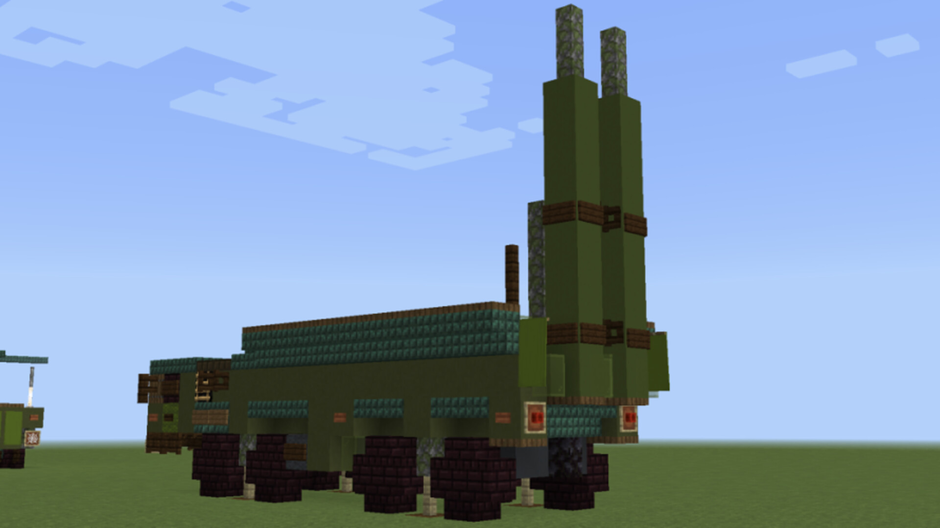 1.5:1 scale Iskander M short range ballistic missile Minecraft Map