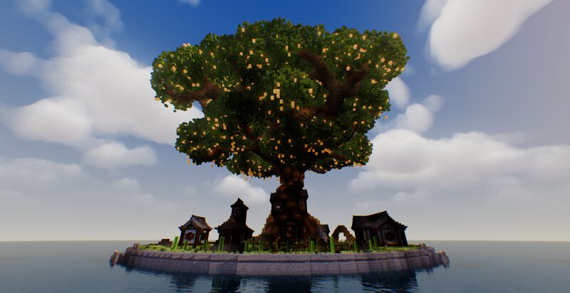 Bonsai tree village (Server spawn/hub) [Downloadable] Minecraft Map