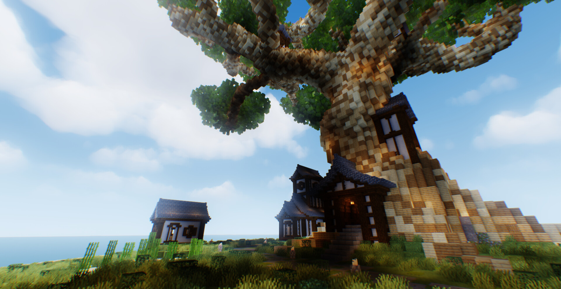 Bonsai tree village (Server spawn/hub) [Downloadable] Minecraft Map