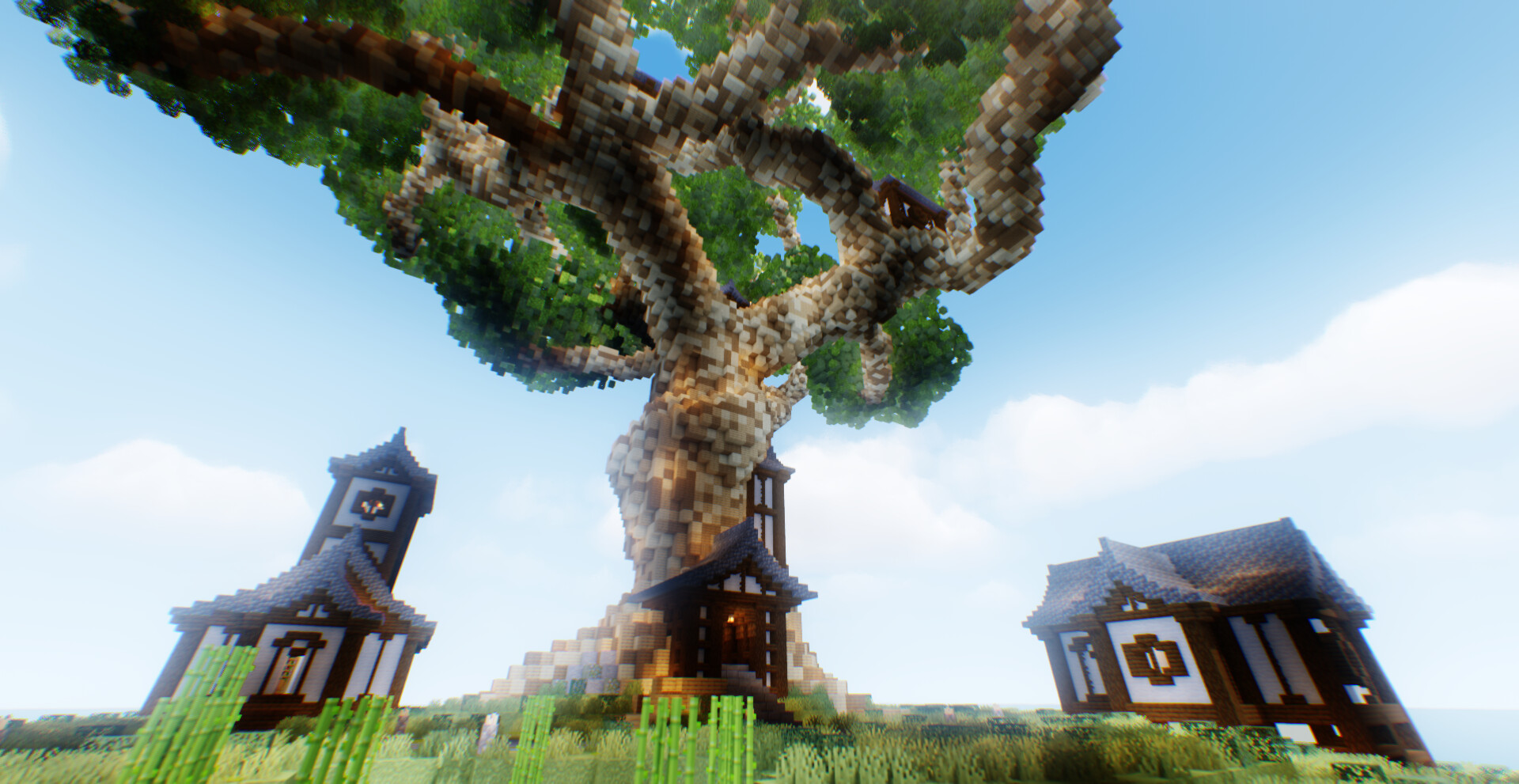 Bonsai tree village (Server spawn/hub) [Downloadable] Minecraft Map