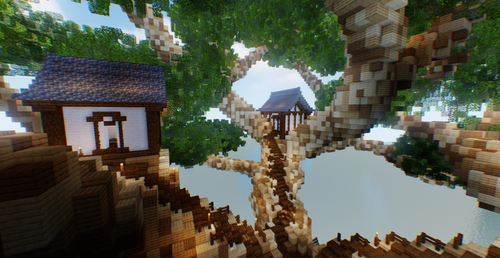 Bonsai tree village (Server spawn/hub) [Downloadable] Minecraft Map