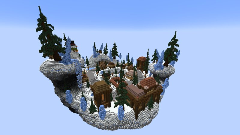COMMISSION | Winter & Ice Oneblock Spawn Minecraft Map