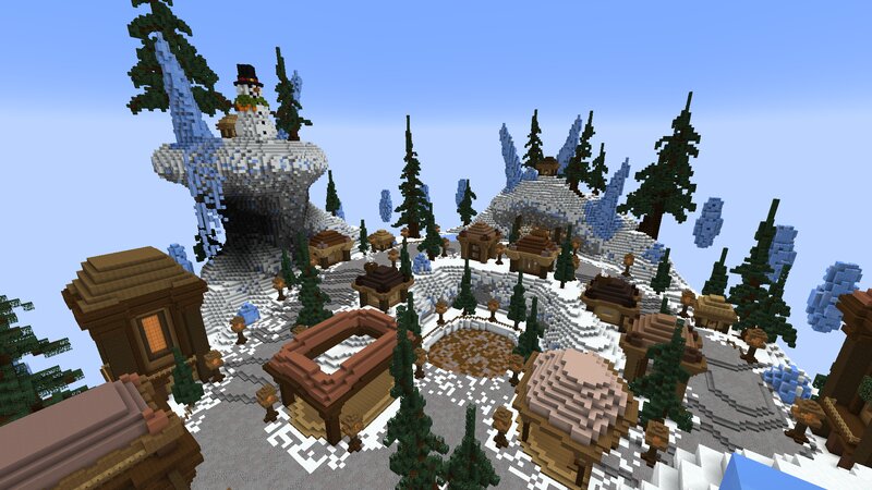 COMMISSION | Winter & Ice Oneblock Spawn Minecraft Map