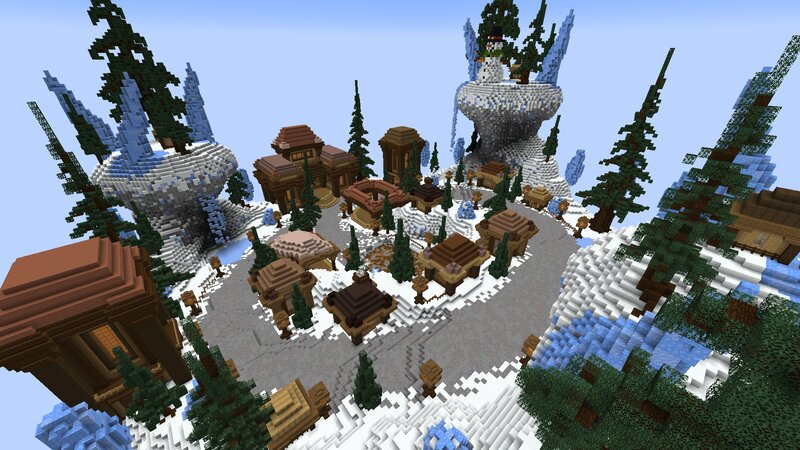 COMMISSION | Winter & Ice Oneblock Spawn Minecraft Map
