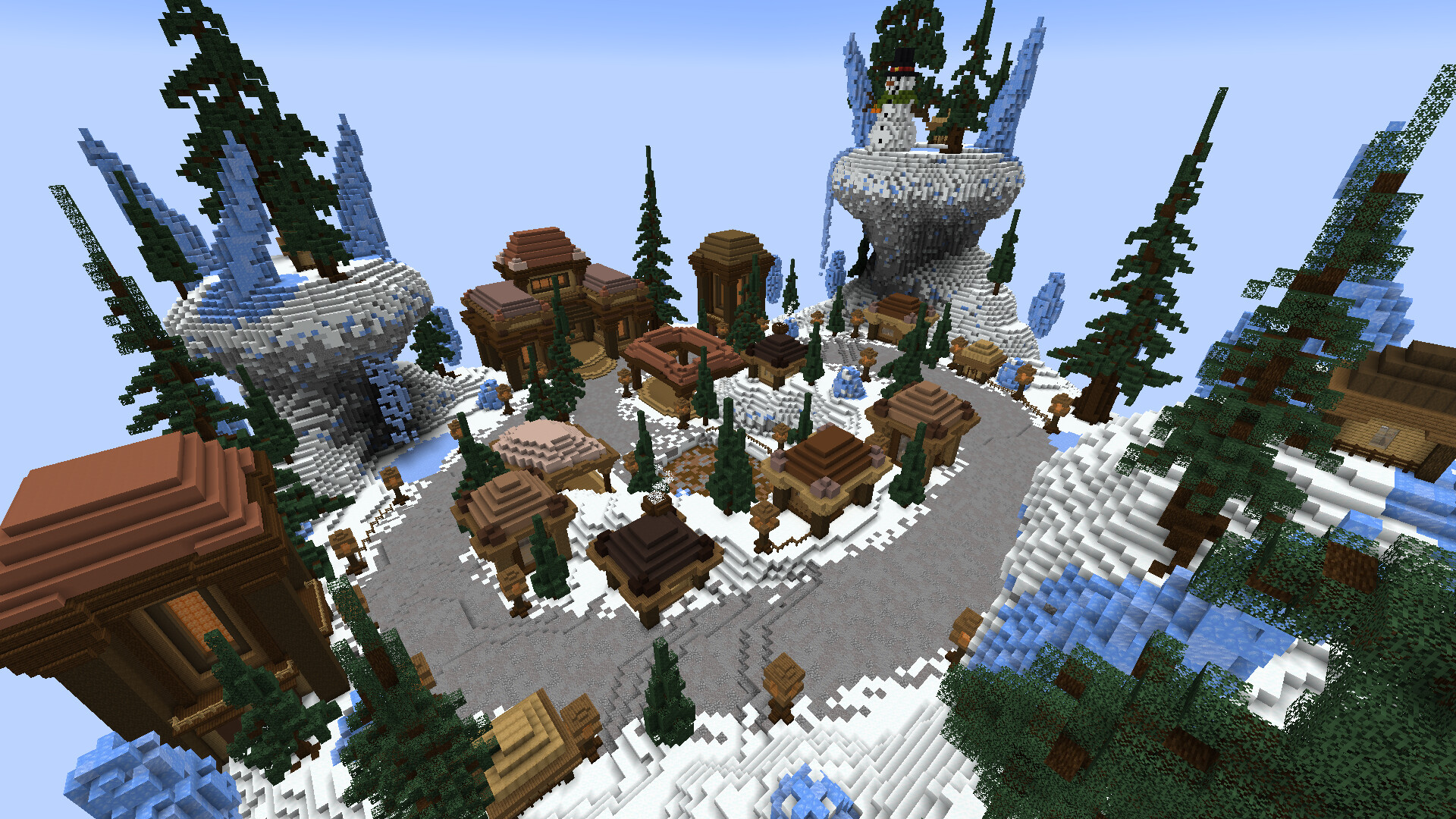 COMMISSION | Winter & Ice Oneblock Spawn Minecraft Map