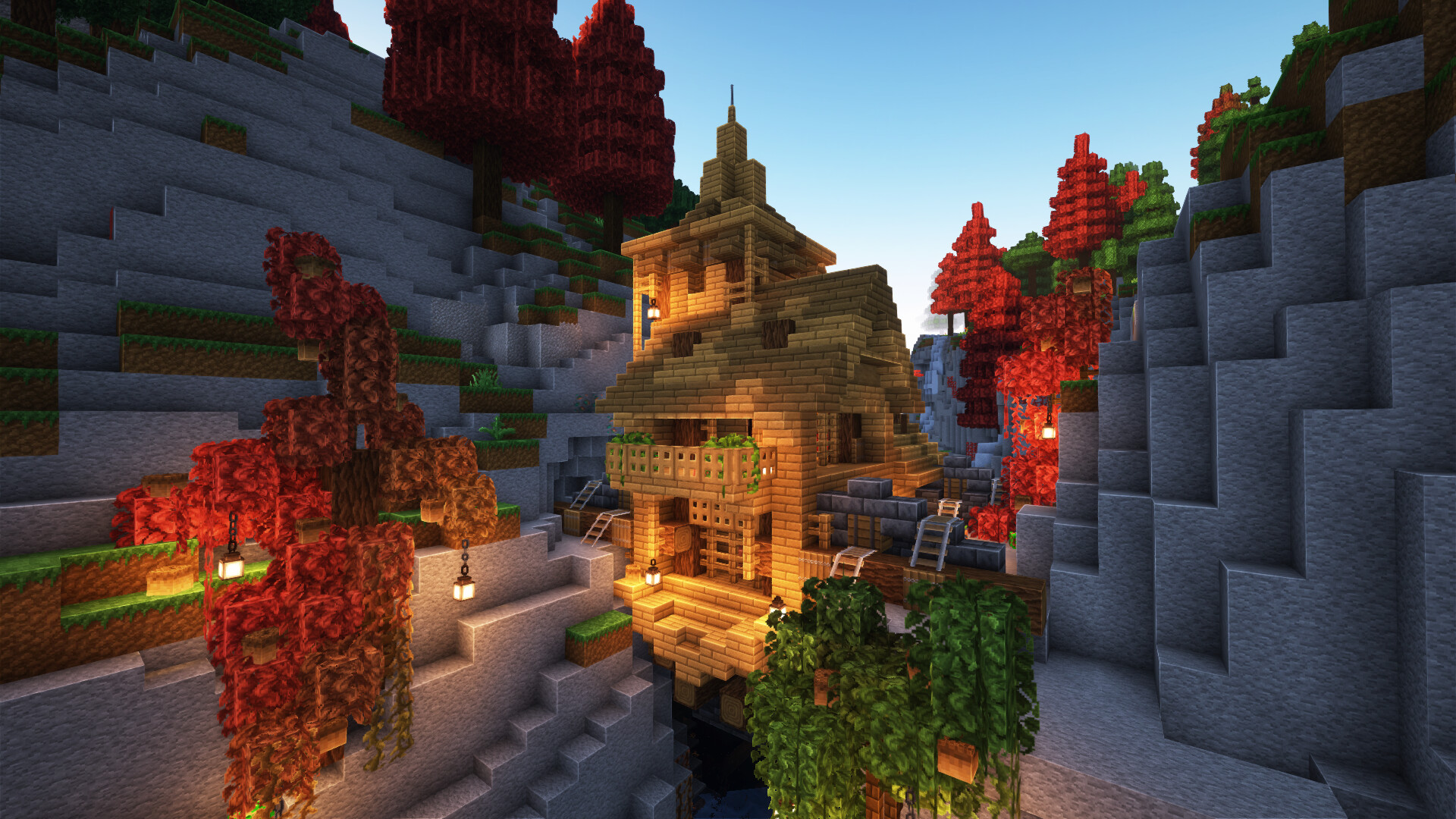 How to build a Mountain House Minecraft Map