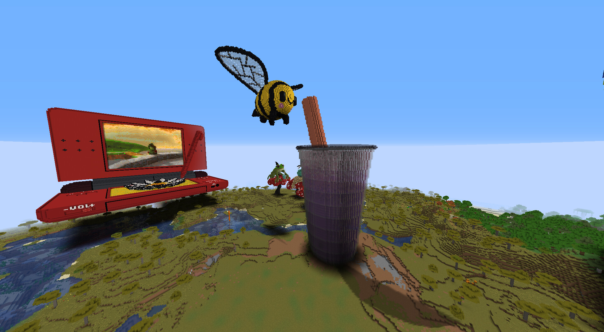 A Bee drinking Boba | Building your comments #5 Minecraft Map