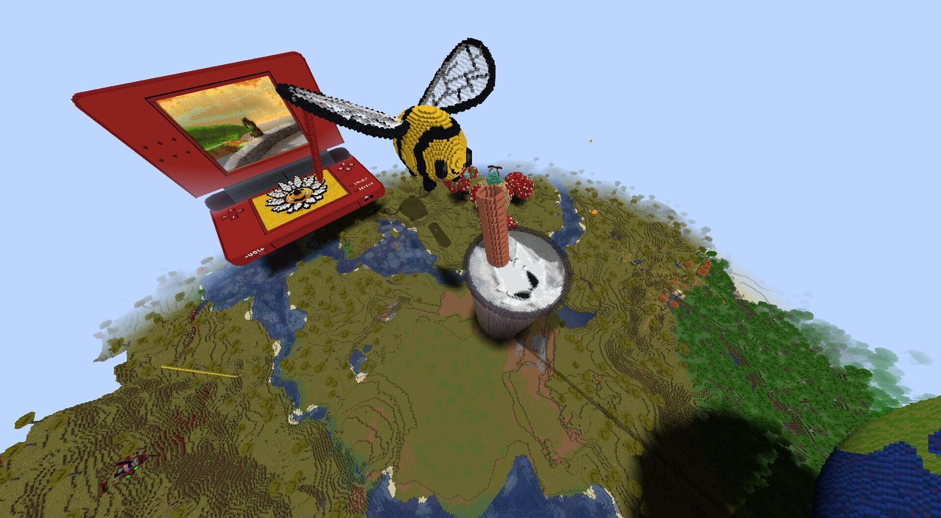 A Bee drinking Boba | Building your comments #5 Minecraft Map