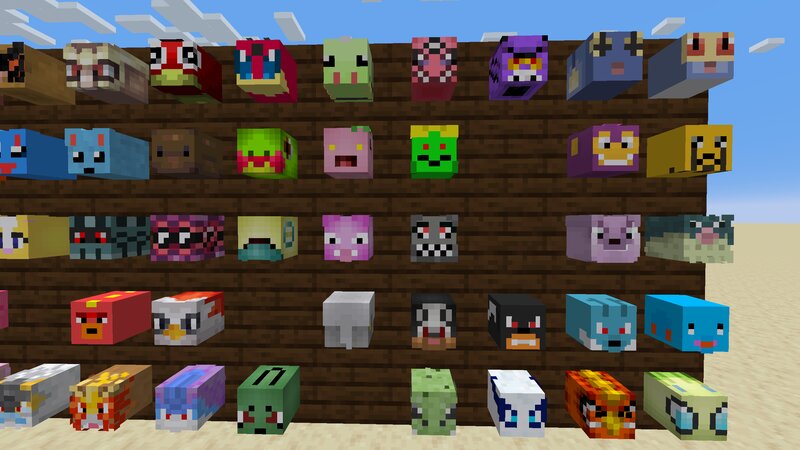 Pokemon Generation 2 Player Heads Minecraft Map