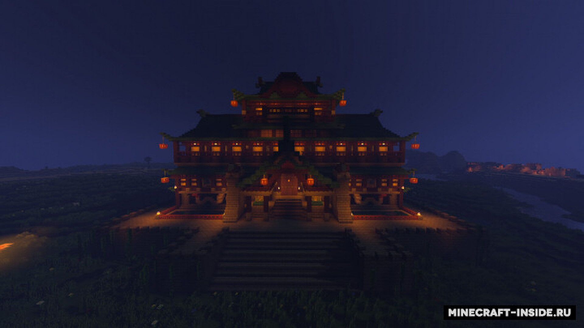 Японский замок Димы Скрынника | Japan Castle 6 hours building Minecraft Map