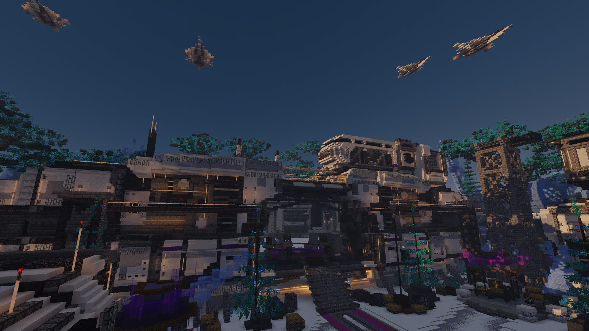 Futuristic Ice Base Minecraft Map