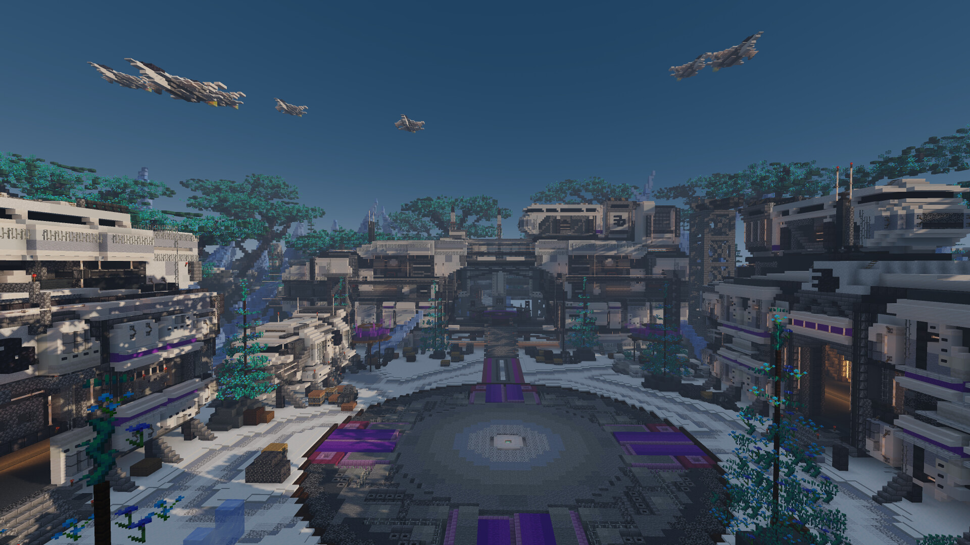 Futuristic Ice Base Minecraft Map