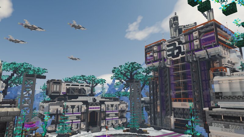 Futuristic Ice Base Minecraft Map