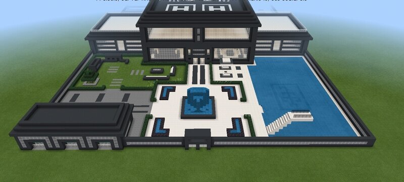 Classic Modern Mansion " Black " Minecraft Map