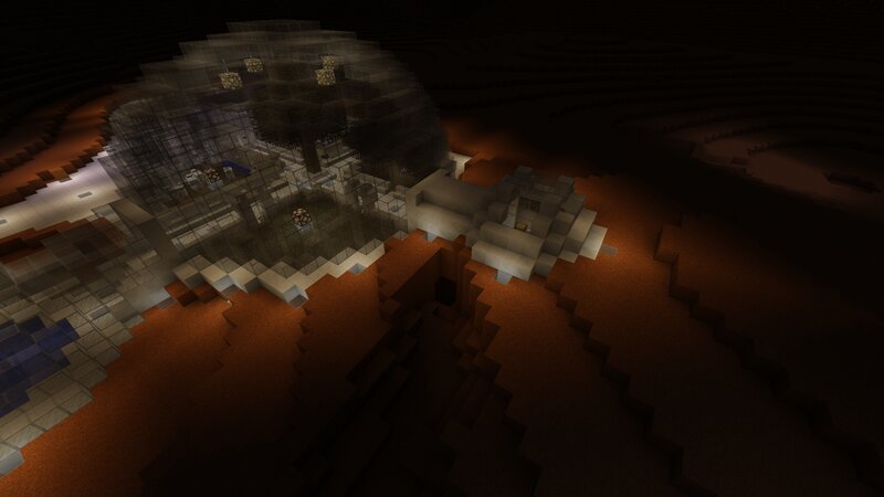 The Cavern at Elysium Planitia with Outpost Minecraft Map